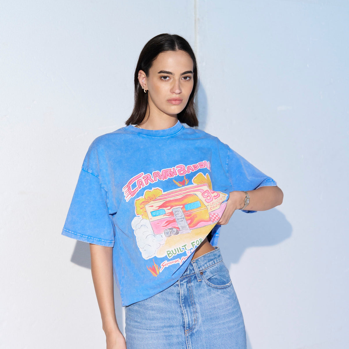 Caravan Baddie Oversize Acid Wash – MAKU THE LABEL
