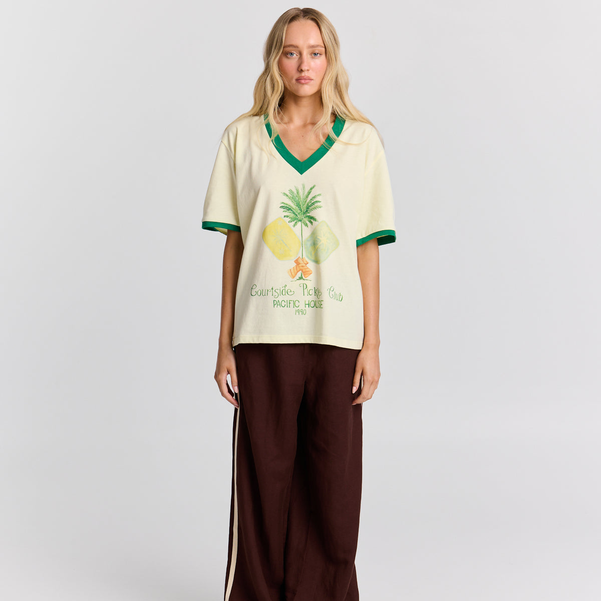 Pickleball V-Neck Tee – Courtside Club Edition | Maku The Label – MAKU ...